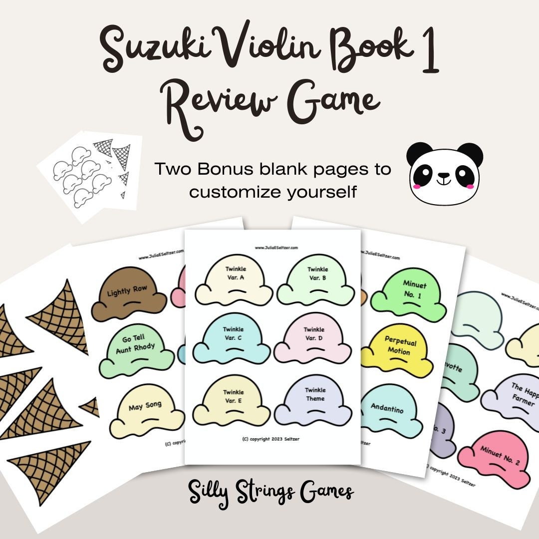 Review Suzuki Book 1 Violin Game Ice Cream Scoop Challenge PDF - Etsy