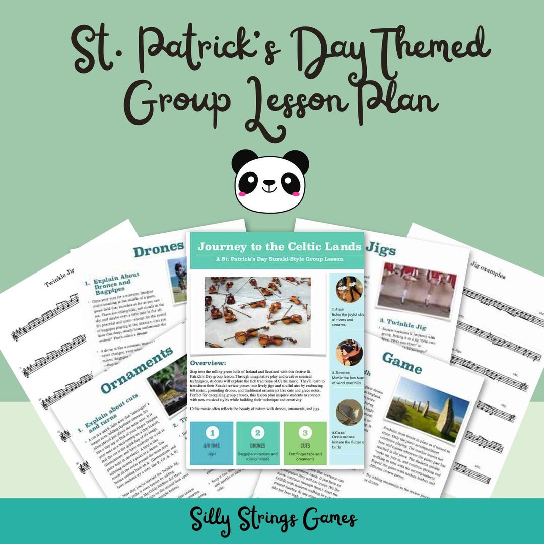 St. Patrick's Day Suzuki-style Violin Group Lesson Plan- Printable ...