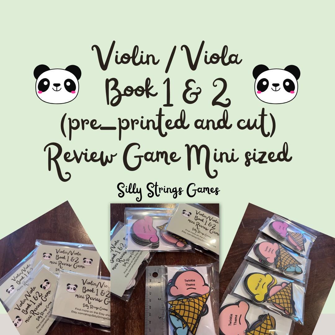Violin & Viola Book 1 and 2 Review Game Pre-printed and Cut for You ...