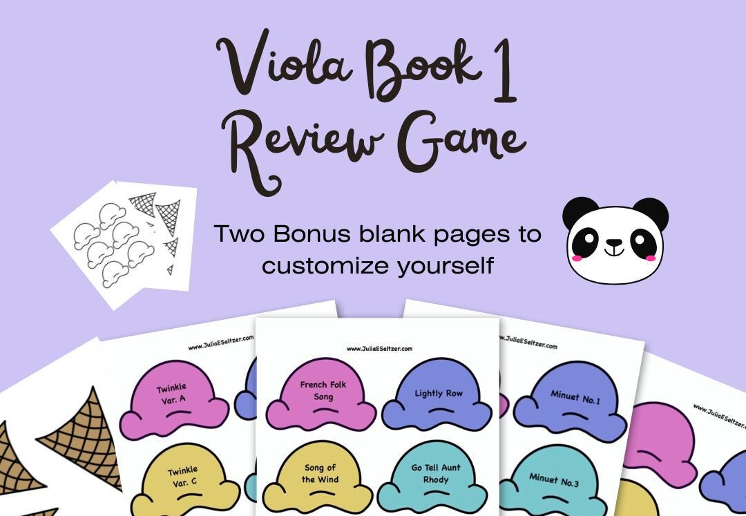 Review Book 1 Viola Game - Ice Cream Scoop Challenge PDF - Etsy
