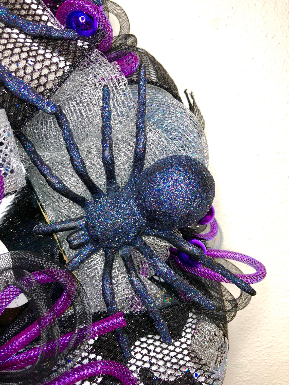 Halloween Ghost Deco Mesh Wreathhalloween Wreath Halloween - Etsy