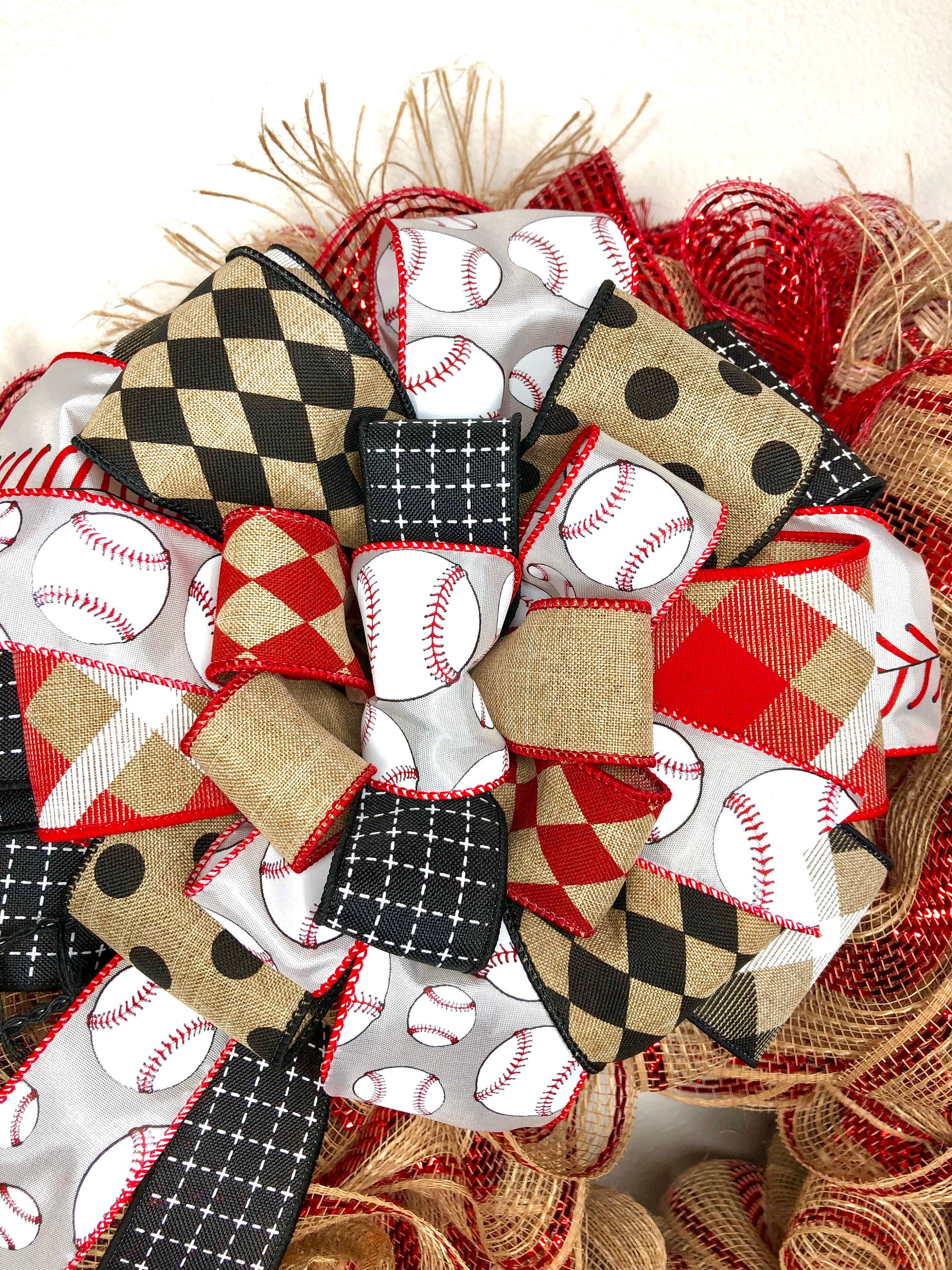 Baseball Wreath Front Door Baseball Wreath Baseball Wreath - Etsy Italia
