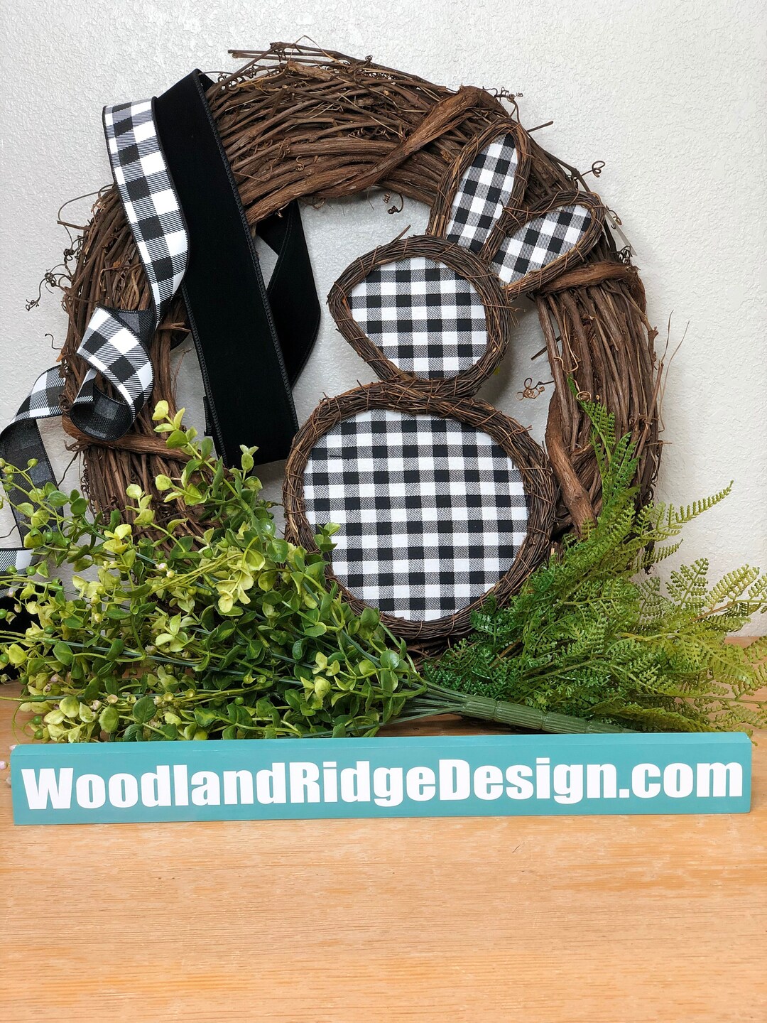 Spring Grapevine Bunny Wreath Kit - Etsy UK