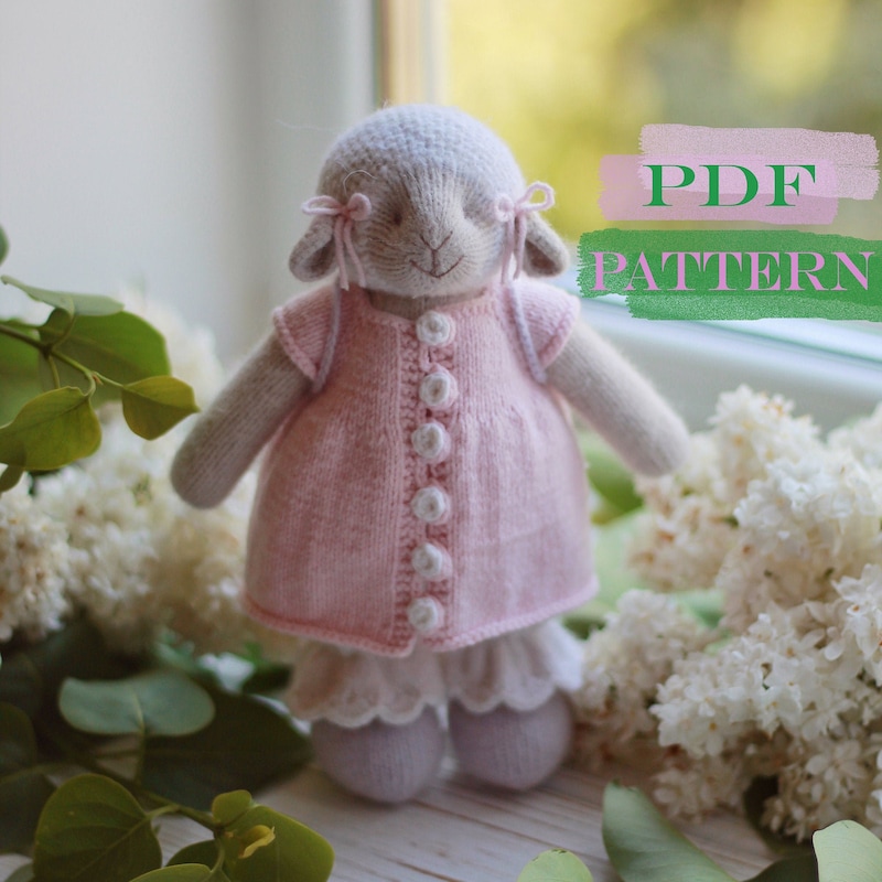 White Knit Lamb Hat - Etsy