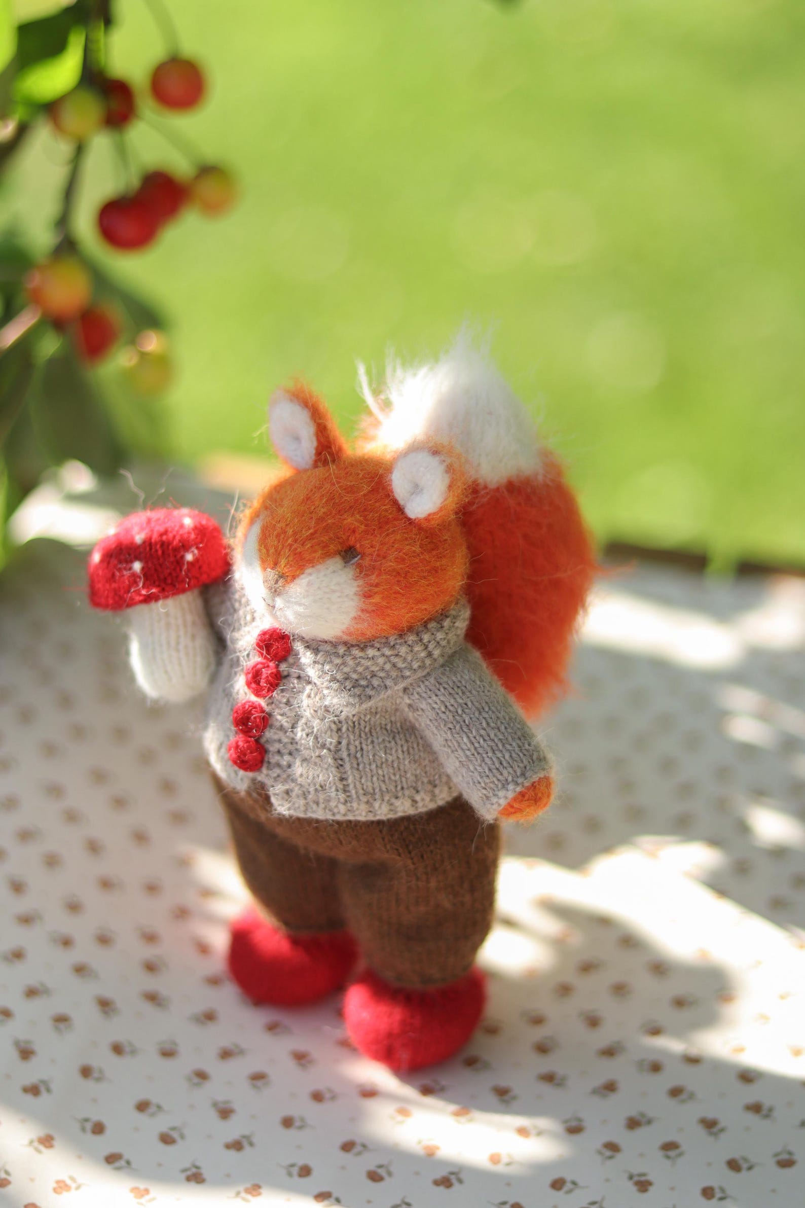 Handmade Couple of Knitted Squirrels in Cozy Clothes - Hand Knit ...