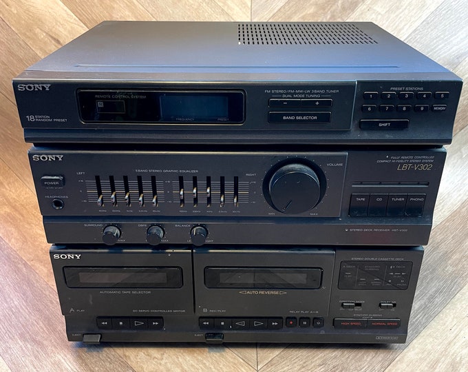 Sony LBT-V302 Audio Hifi Midi System, Twin Tape, Radio, Equaliser, HST ...
