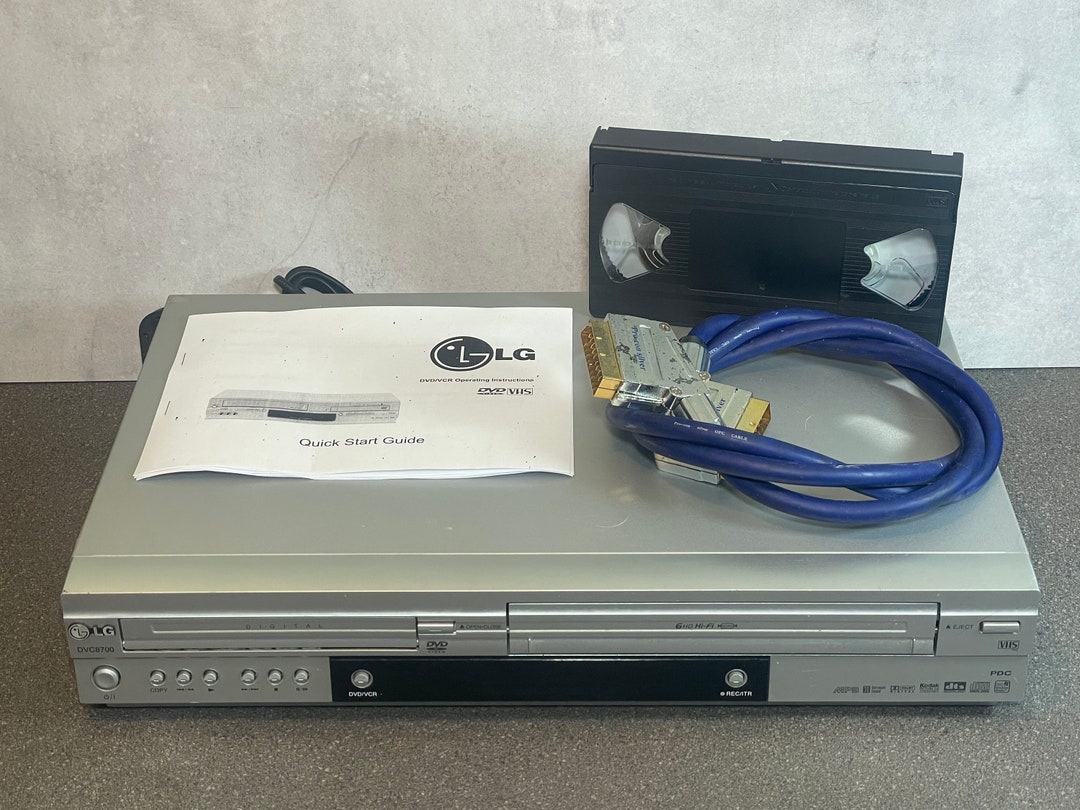 LG Video VHS Cassette Recorder & DVD Player Combi Vhs Vcr Cables 6-head ...