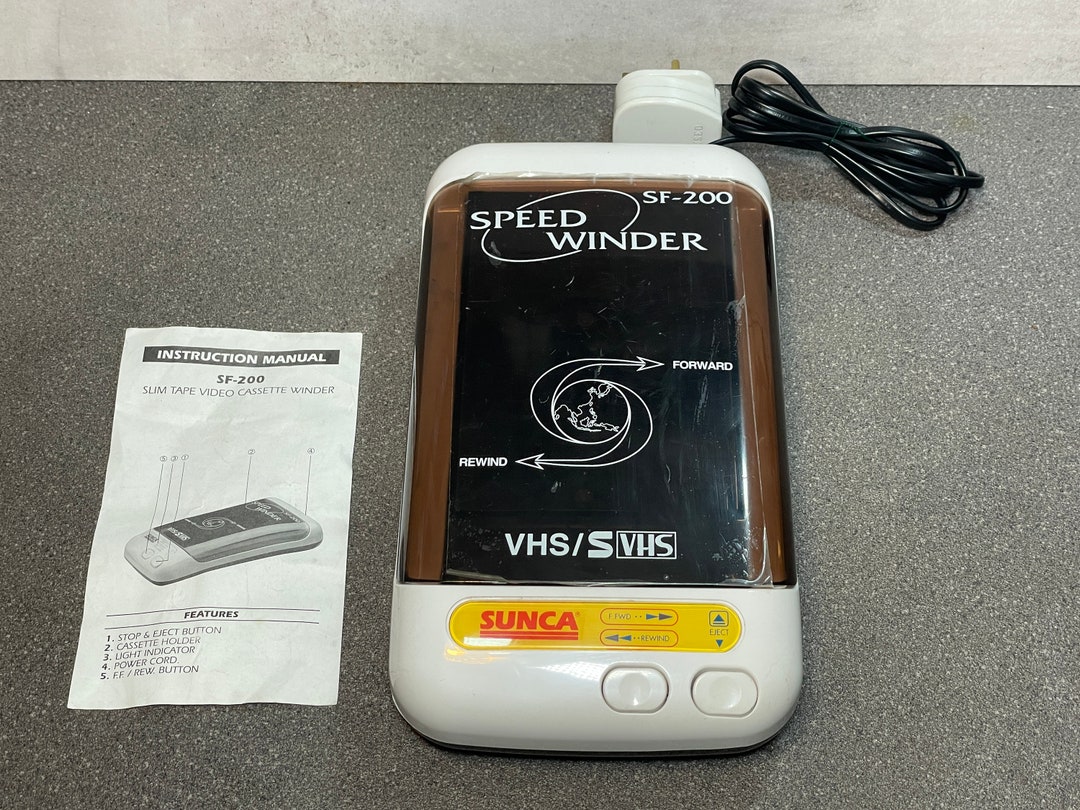 Sunca SF-200 Vintage Two-way VHS Cassette Tape Winder Rewinder Brand ...