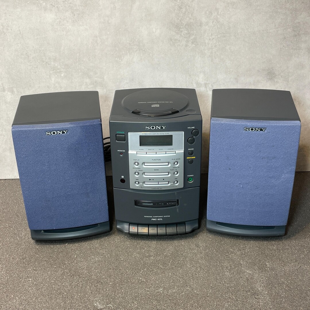 Sony PMC-107L CD Stereo System Hifi Radio, CD, Tape Combo Speakers Mega ...