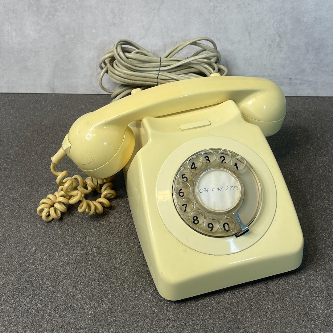 Vintage Cream BT GPO Rotary Dial Telephone 60s/70s/80s Phone Retro Prop ...