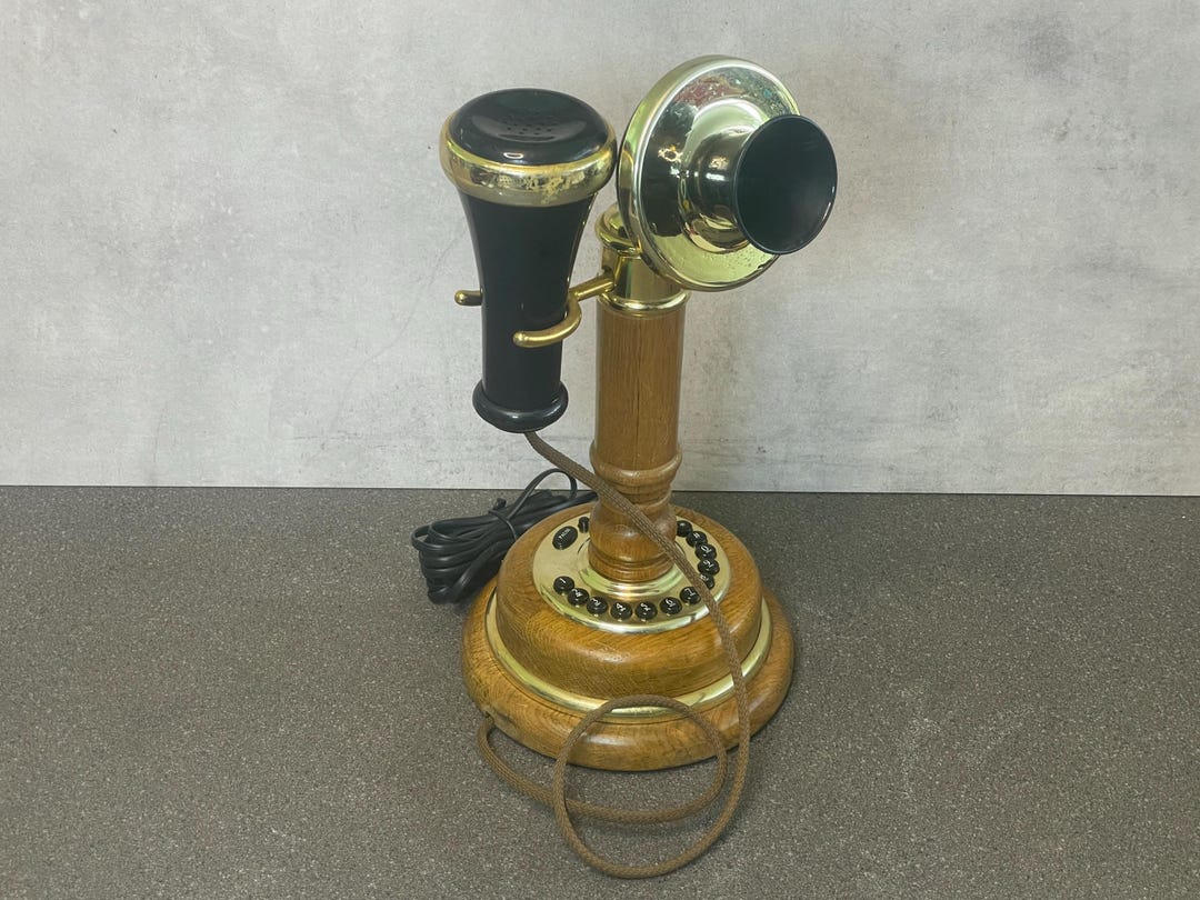 Vintage Candlestick Rotary-style Push Button Telephone Corded Phone ...