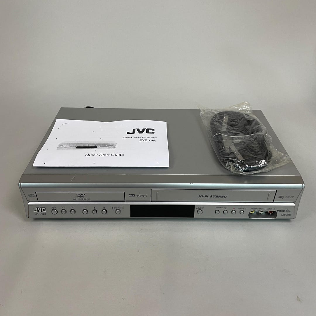 JVC VHS/DVD Video Tape Recorder Player Vcr Combi With Cables Serviced ...