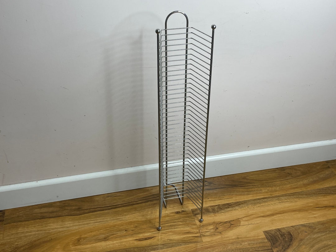 Chrome Metal Wire CD Storage Tower Rack Stores 40 Audio Cds - Etsy UK