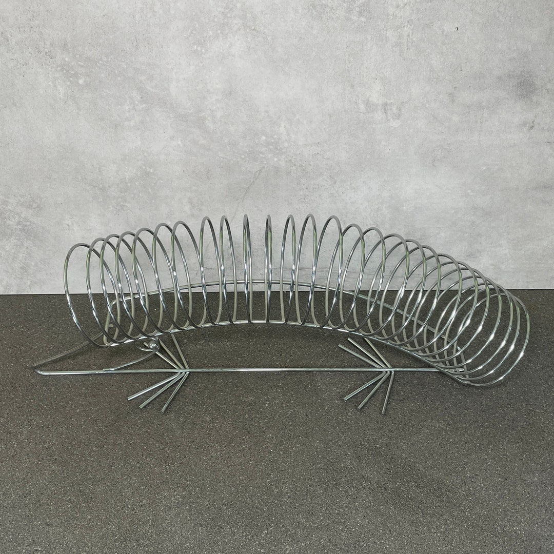 Chrome Metal CD Storage Tower Rack, Stores 25 Cds Free Standing or Wall ...