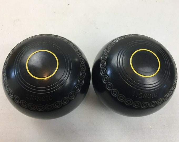 Set of 2 Thomas Taylor Lawn Bowls, Lignoid, Size 5, M-N5177, Vintage ...