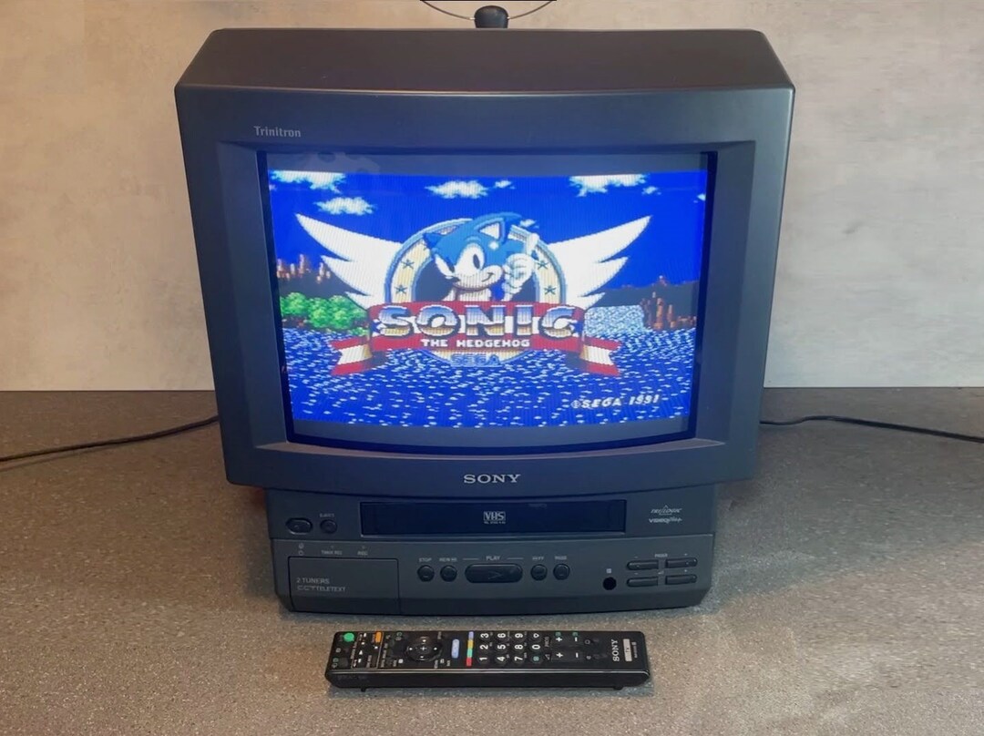 Sony Trinitron KV-14V6U 14 Inch CRT TV Video Retro Gaming Display ...