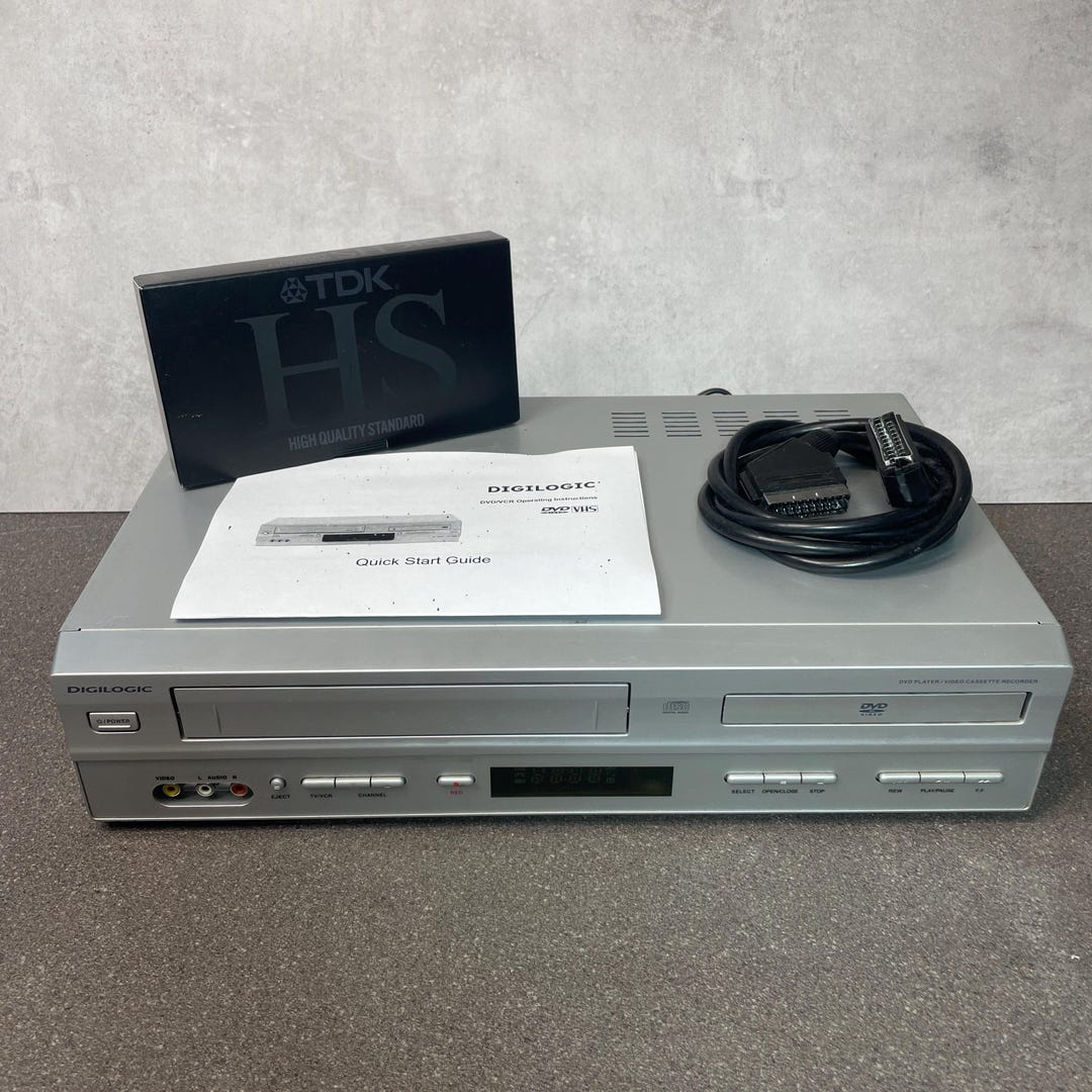 Digilogic Video VHS Cassette Recorder Combi VHS VCR + Cables (vhs Works ...