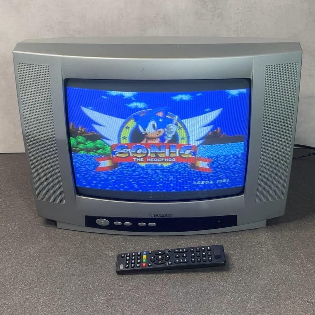 Schneider 14" Inch CRT Cube TV Retro Gaming Display Television Screen ...
