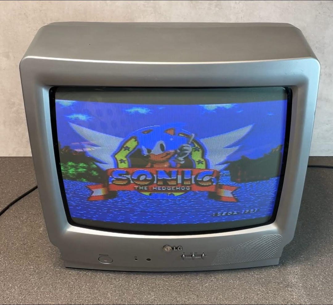 LG 14" Inch CRT Cube TV Video Retro Gaming Display Television Screen ...