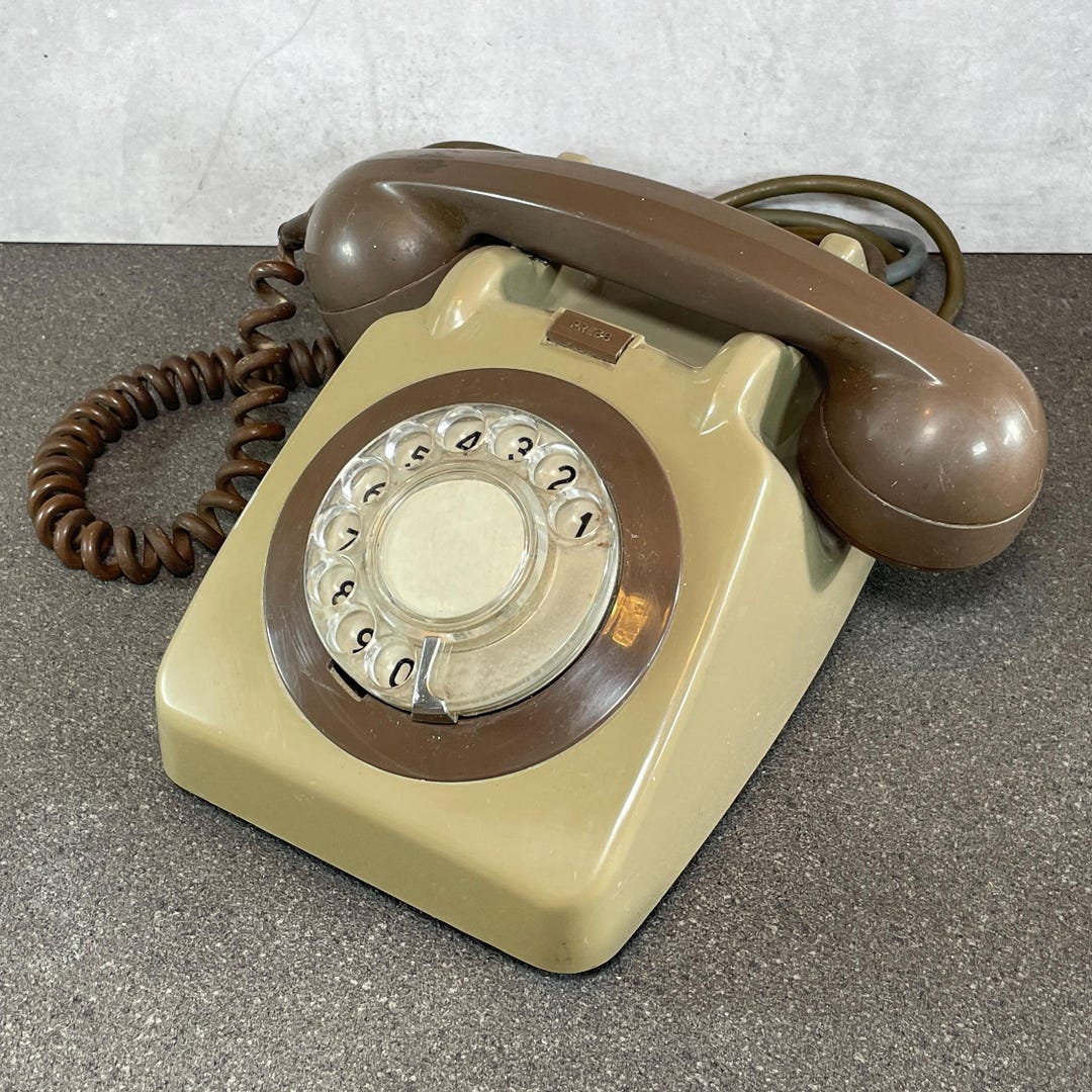 Vintage Brown BT GPO 706F Rotary Dial Telephone, 70s/80s Phone Retro ...