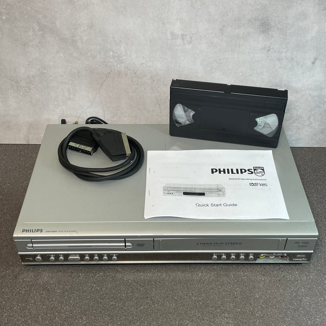 Philips Video VHS Cassette Recorder & DVD Player Combi Vhs Vcr Cables ...