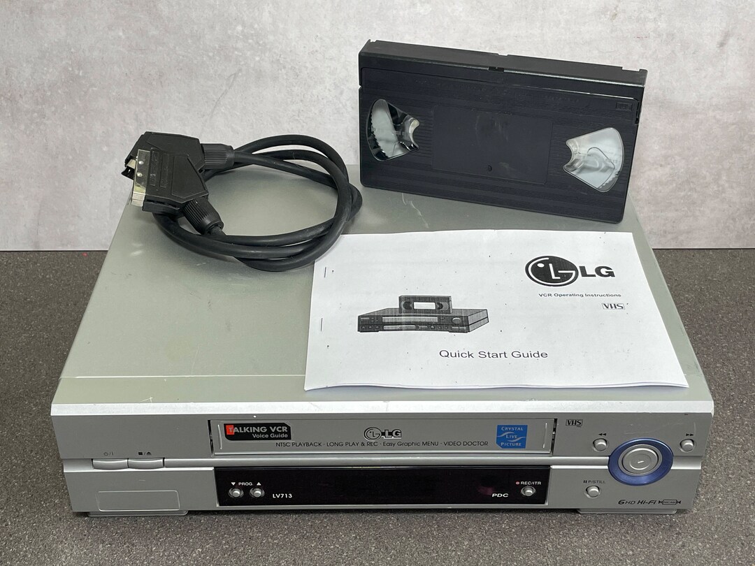 LG Video Cassette Recorder VHS VCR Player Cables LV713 6-head Pal ...