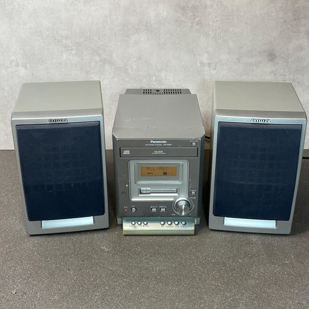 Panasonic SA-PM07 CD Stereo System Hifi Radio, CD, Tape Combo Speakers ...