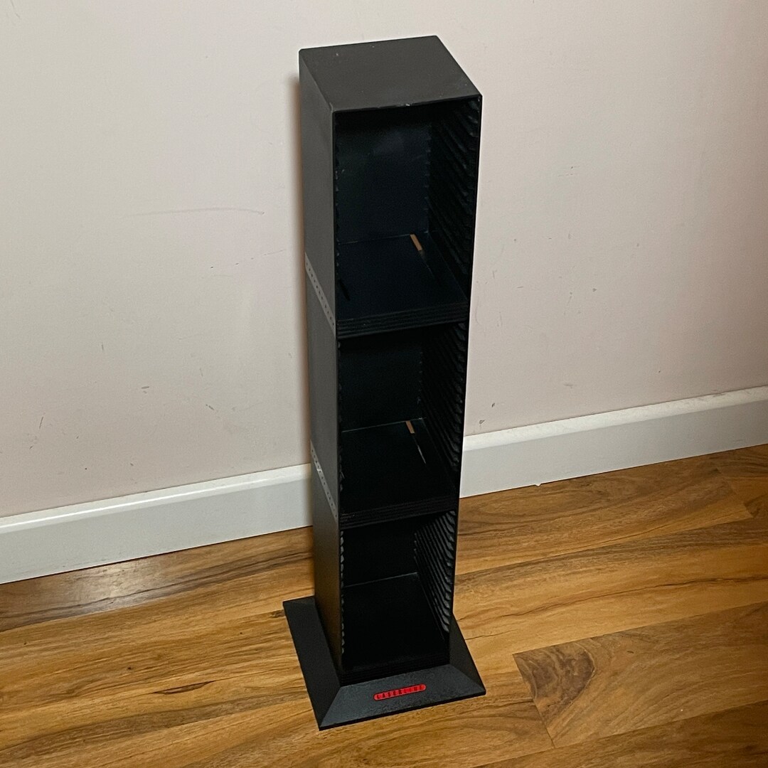 Tall Laserline Black CD Storage Tower Rack, Stores 48 Cds, Free ...