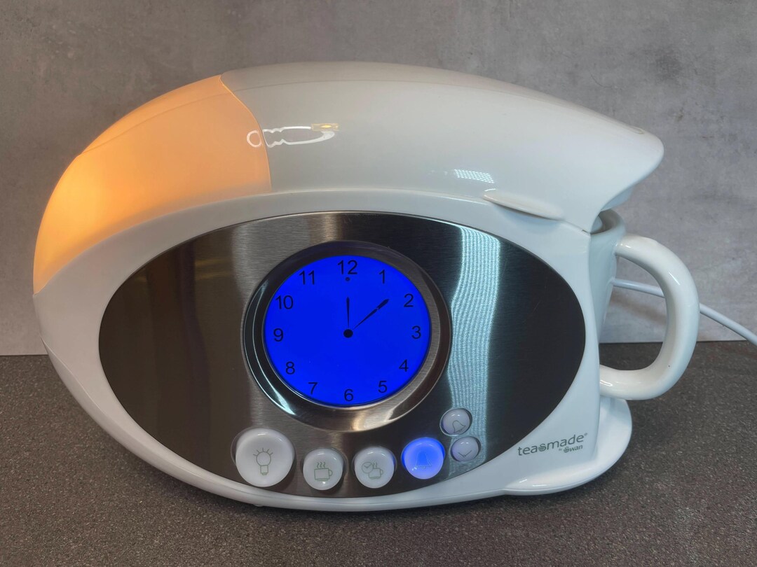 Swan Teasmade Alarm Clock & Tea Maker Boxed Tea Maid White STM200N ...