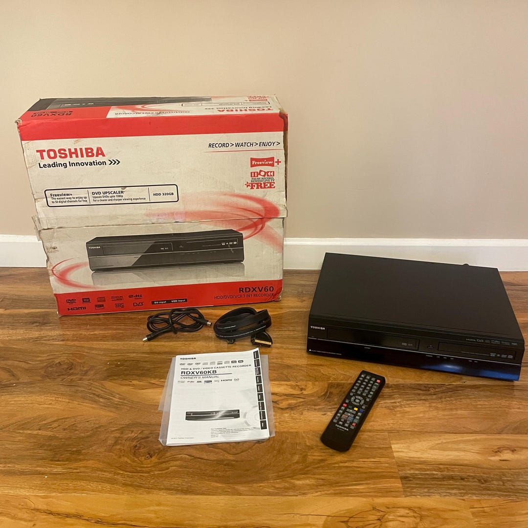 Toshiba RDXV60 3-in-1 DVD HDD VCR Recorder Convert Vhs to Dvd Boxed ...