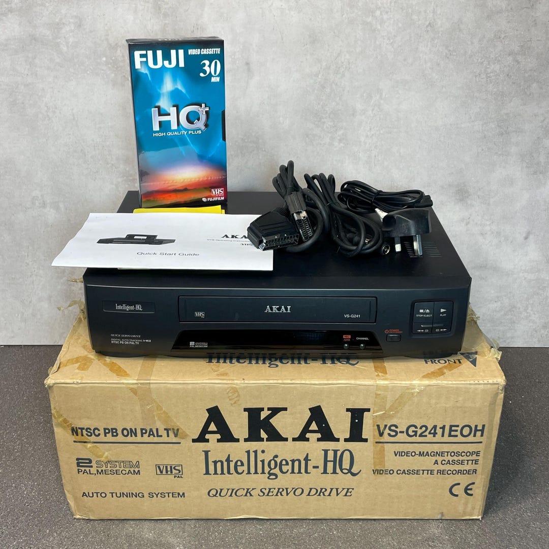 Akai Video Cassette Recorder VHS VCR Player | Boxed | Retro Vintage ...