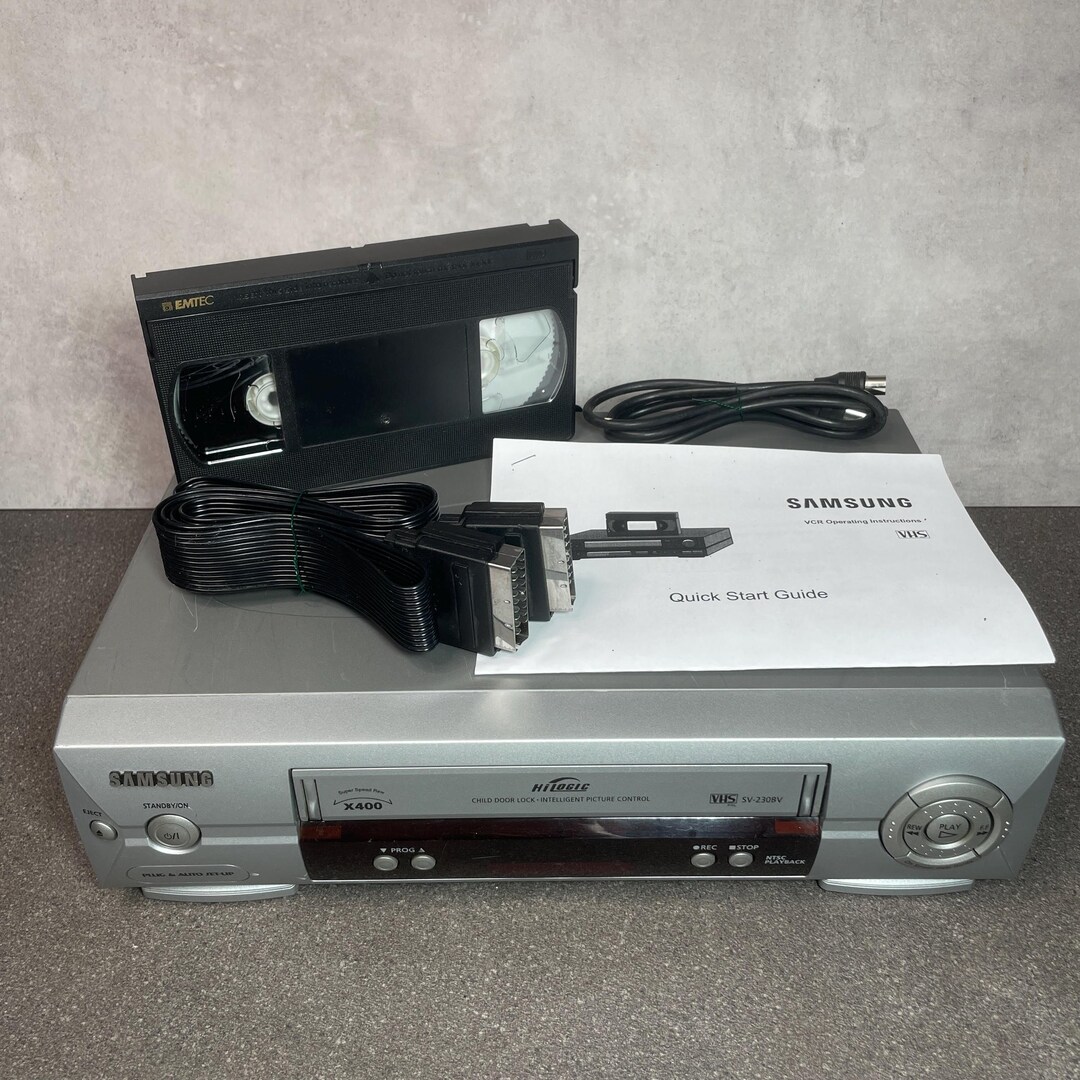 Samsung Video Cassette Tape Recorder VHS VCR Player + Cables | Serviced ...