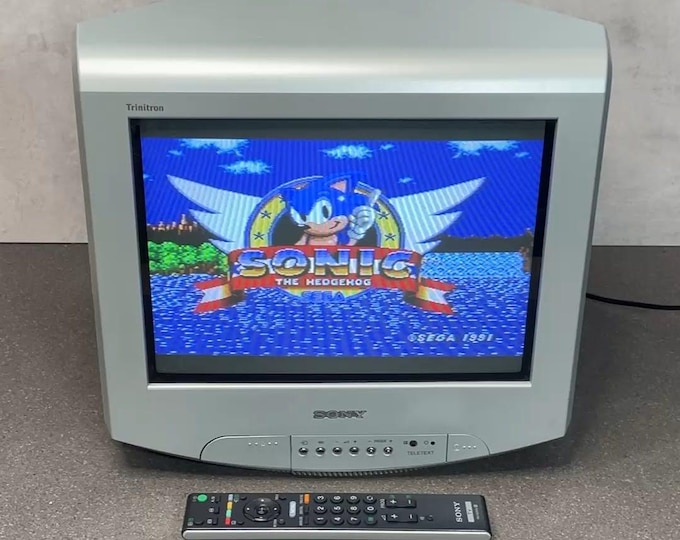 Sony Trinitron 14" Inch CRT TV Video Retro Gaming Display Television ...