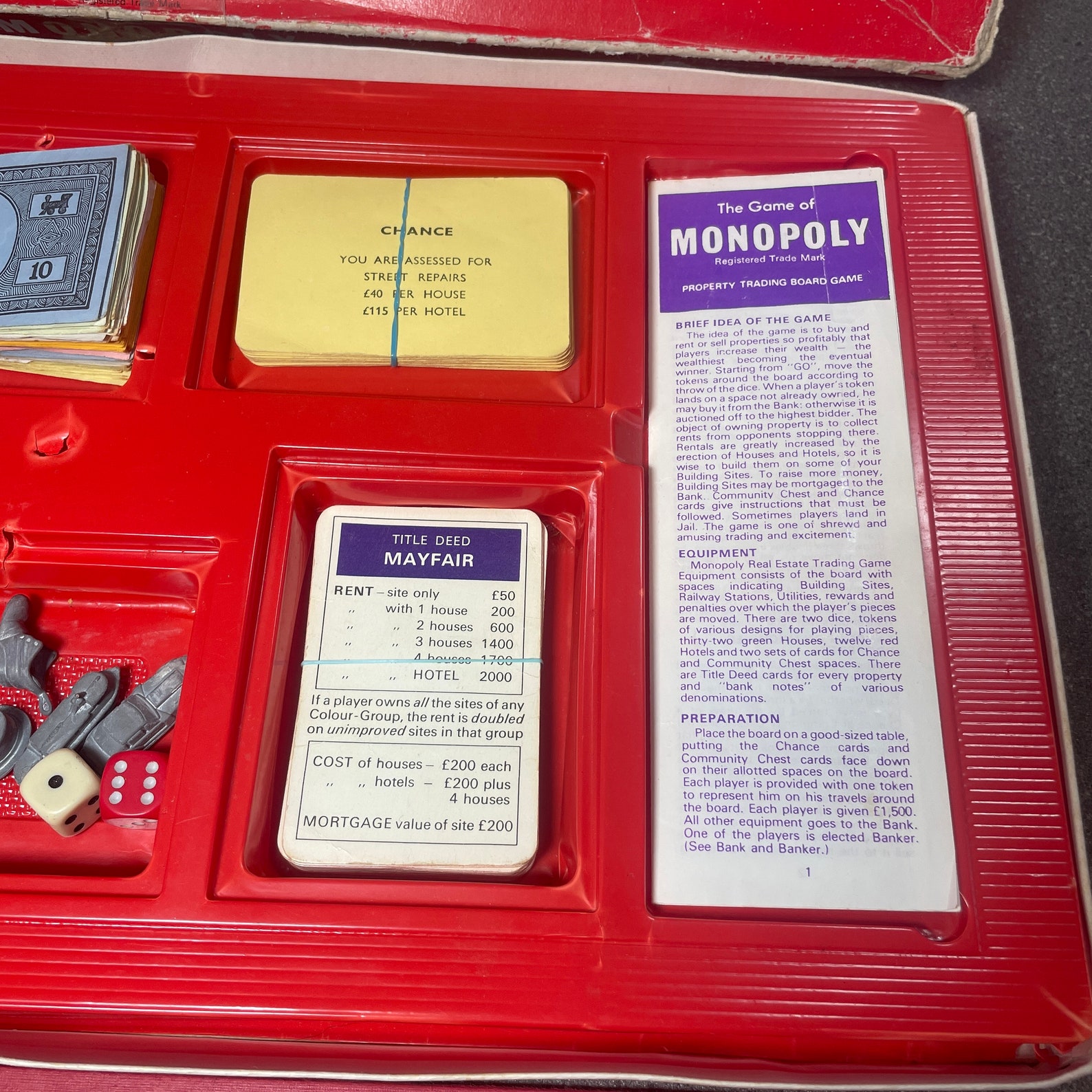 Vintage Monopoly Board Game Waddingtons Checked & 100% - Etsy