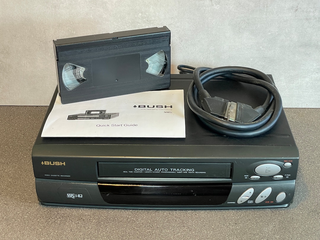 Bush Video Cassette Recorder VHS VCR Player Cables 6 Heads Nicam Stereo ...