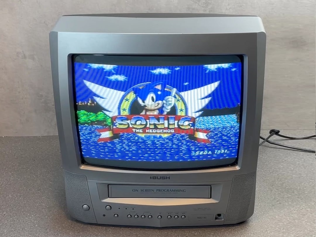 Bush 14 Inch CRT Cube TV With VCR Video Retro Gaming - Etsy UK