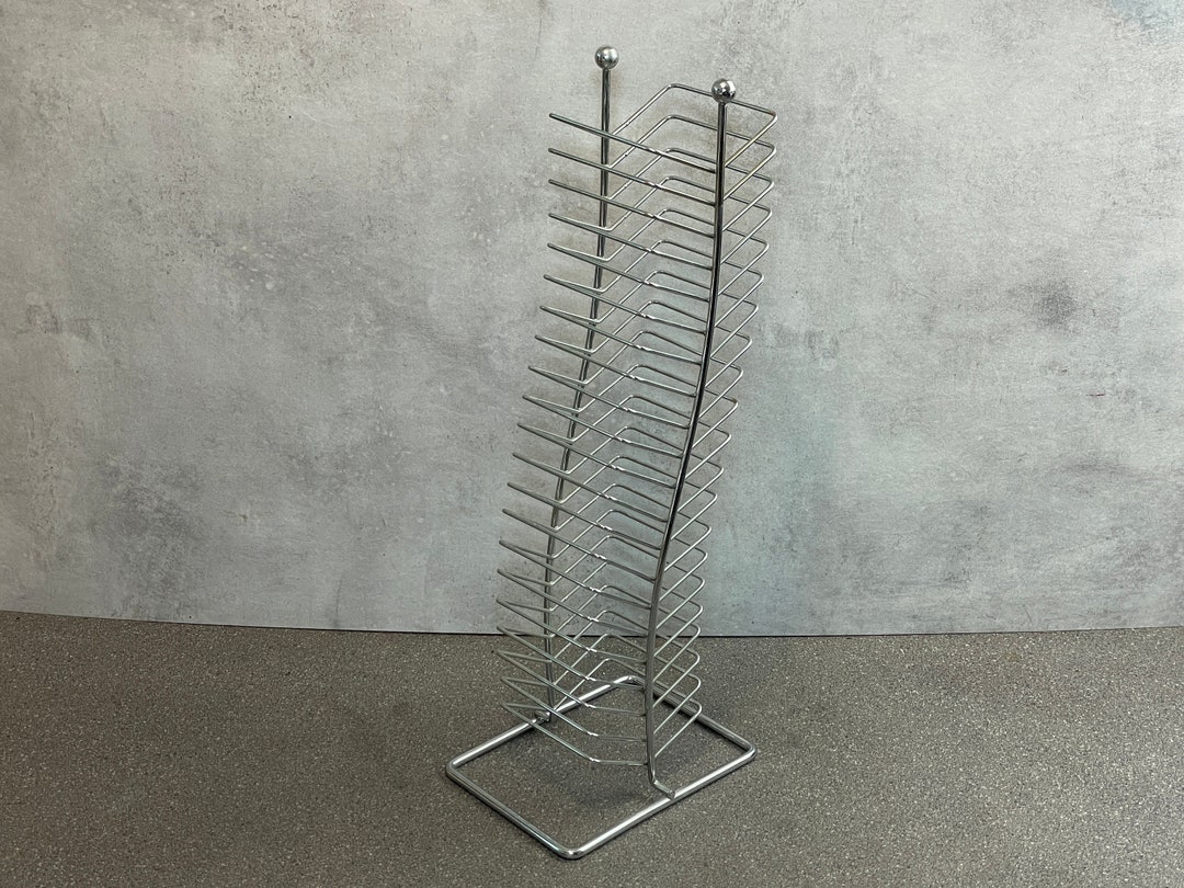 Chrome Metal Wire CD Storage Tower Rack Stores 40 Audio Cds - Etsy