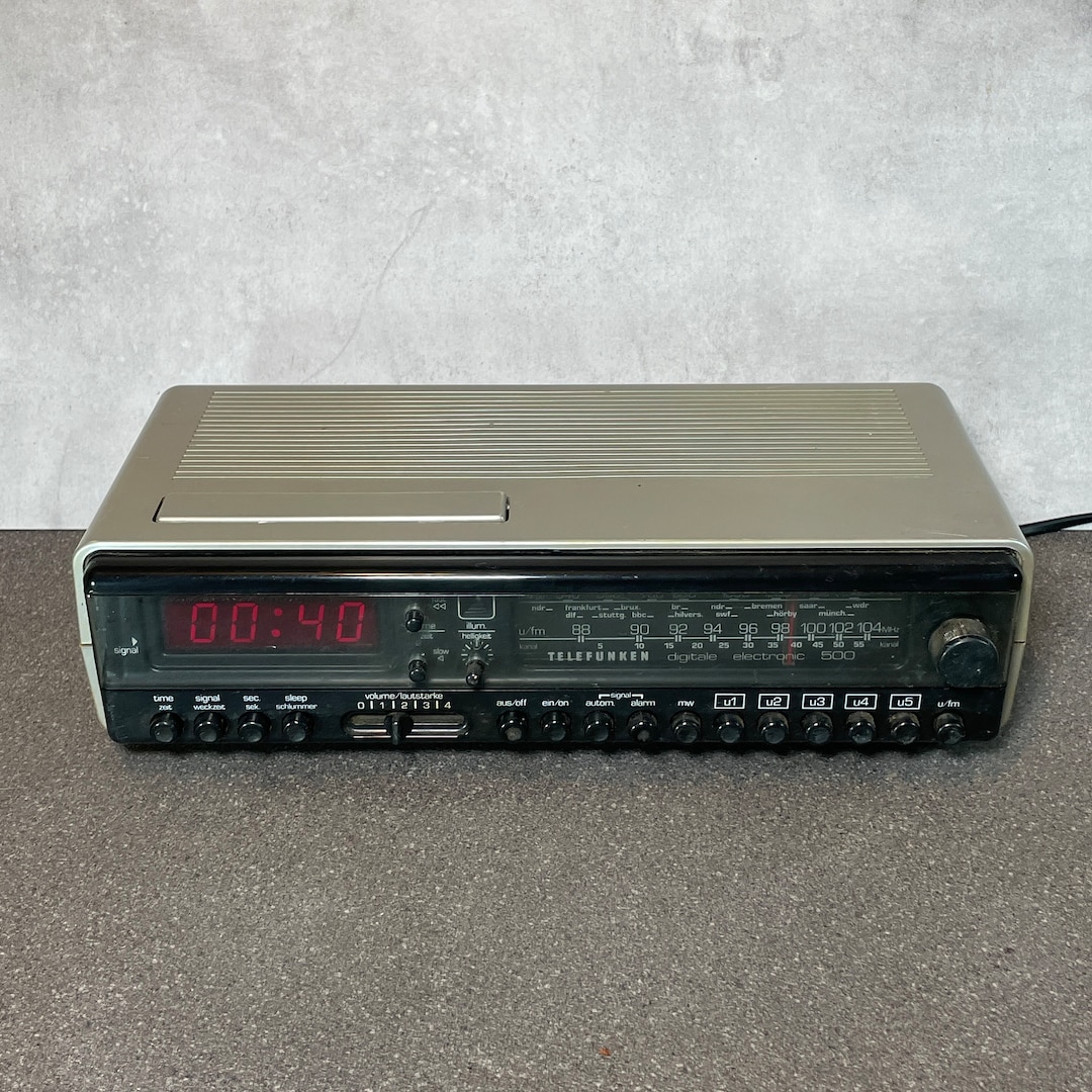 Vintage Telefunken Radio Alarm Clock 500 Retro Tested Working Retro 70s ...