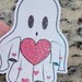 Valentine Sticker - Ghost Sticker - Cute Ghost Sticker - Spooky Sticker ...