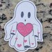 Valentine Sticker Ghost Sticker Cute Ghost Sticker Spooky Sticker ...