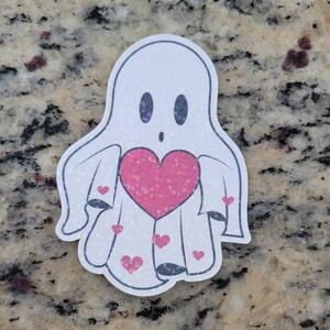 Valentine Sticker - Ghost Sticker - Cute Ghost Sticker - Spooky Sticker ...