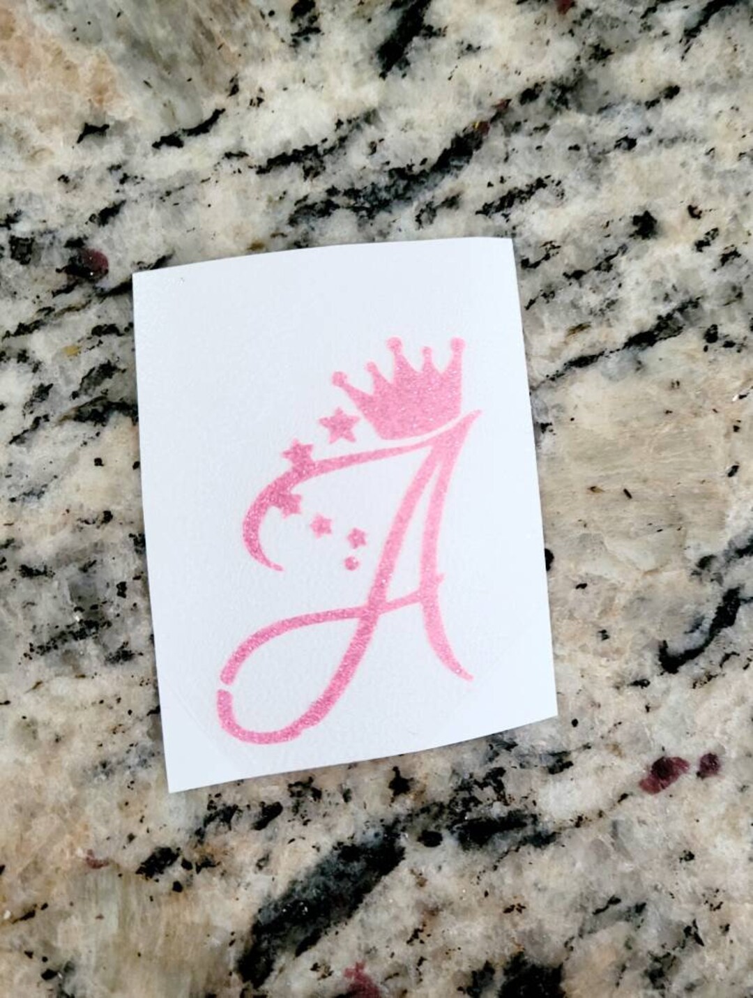 Crown Initial Decal: Distressed Princess Vinyl Decal - Etsy