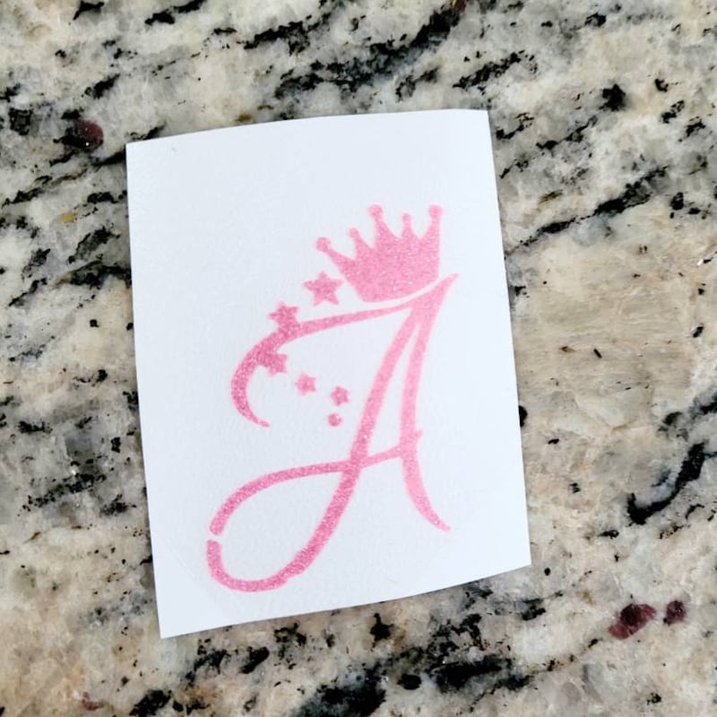 Crown With Initial Decal - Etsy