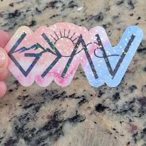 God is Greater Sticker: Inspirational Waterproof Sparkle Decal - Etsy
