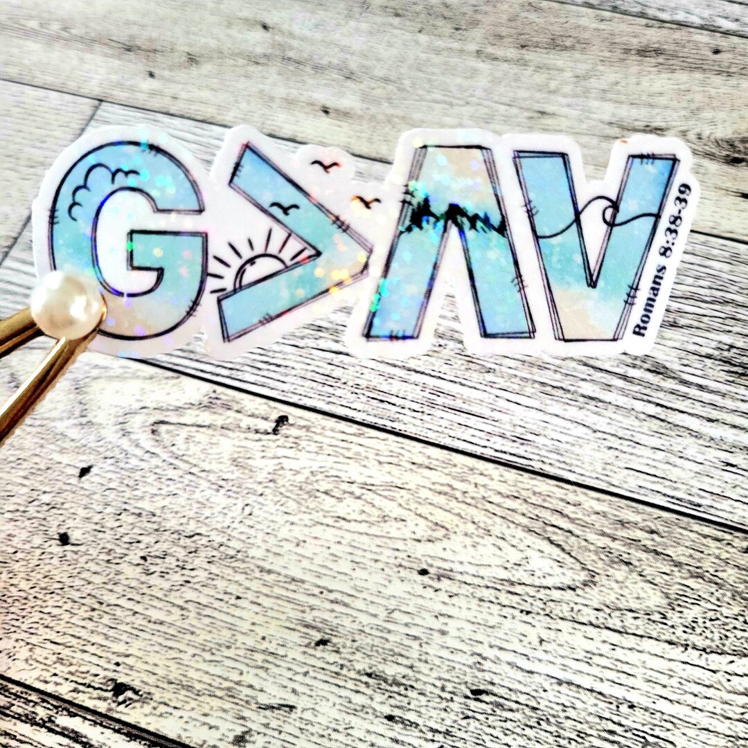 Unique God is Greater Than the Highs and Lows Sticker, Christian ...