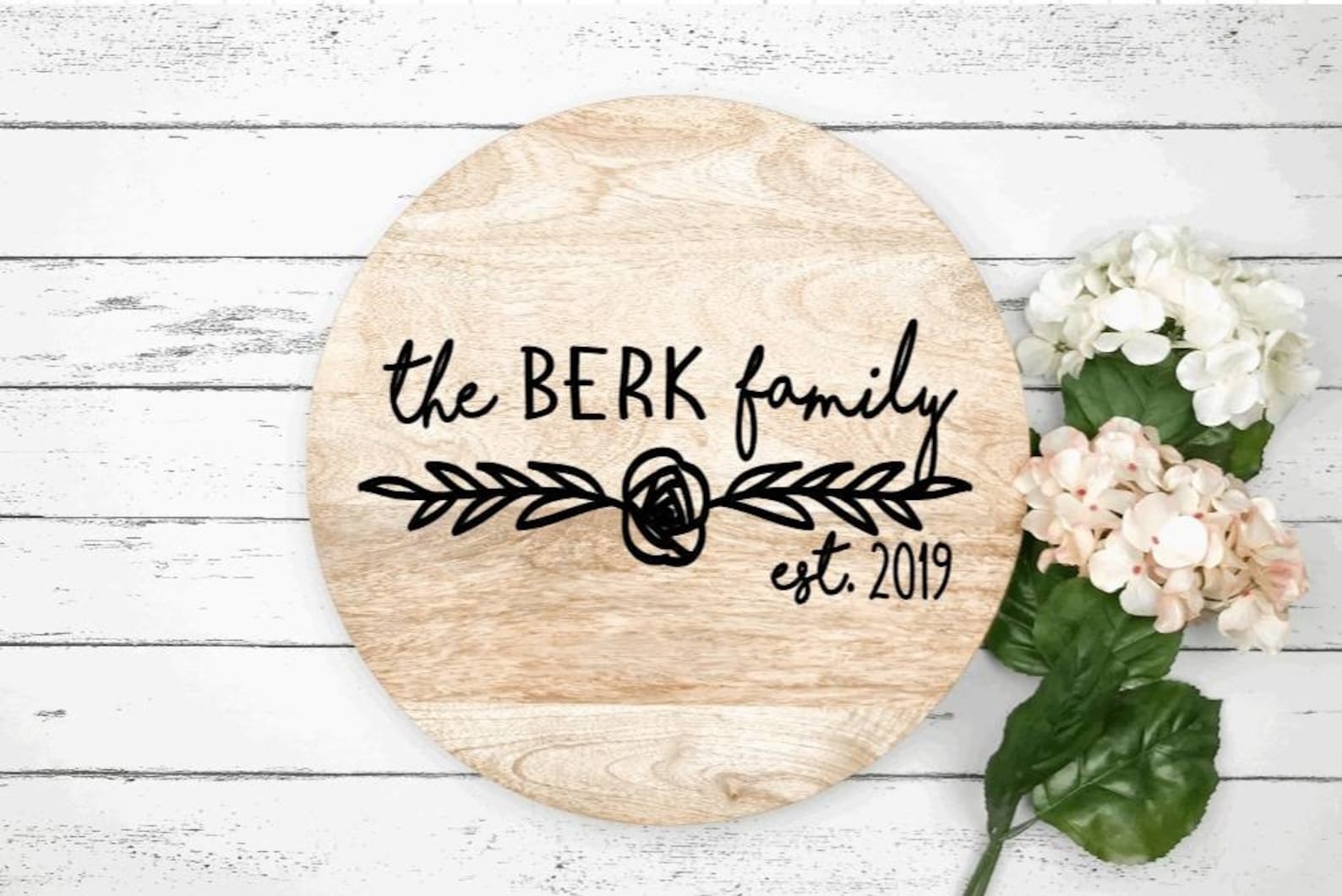 Last Name Decal Wedding Decal Mailbox Decal Floral Last - Etsy