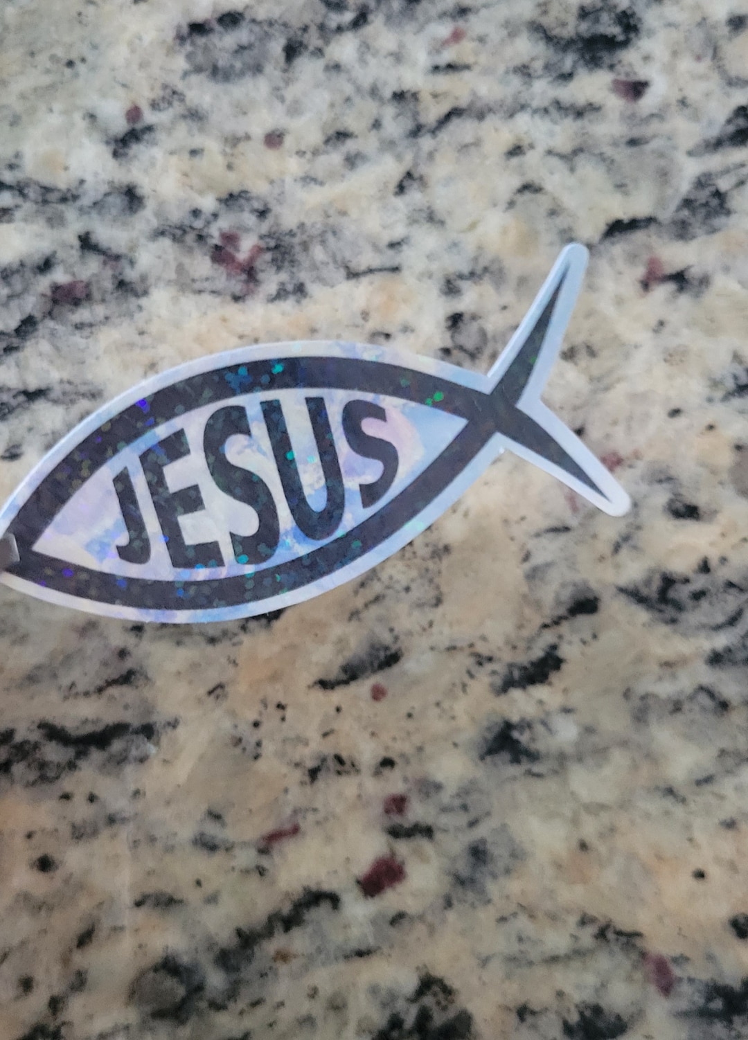 Christian Fish Decal, Jesus Fish Decal, Christian Fish Sticker, Jesus ...
