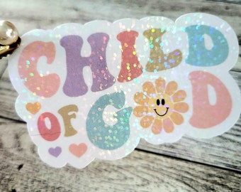 Hello My Name is Child of God Sticker - Name Tag Sticker | Waterproof ...