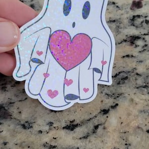 Valentine Sticker - Ghost Sticker - Cute Ghost Sticker - Spooky Sticker ...