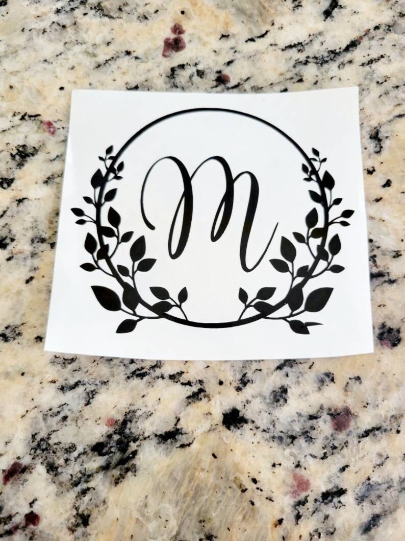 Initial Decal Wedding Decal Mailbox Decal Monogram Decal | Etsy